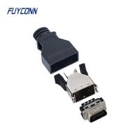 China 1.27mm SCSI 14 Pin Mini D Ribbon Connector Male Solder Servo 2A 1000V for sale