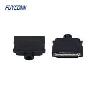 China 50 Pin Solder MDR Male SCSI Cable Connector Straight Plastic Cover 1.27mm for sale