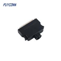 China 50 Pin Solder MDR Male SCSI Cable Connector Straight Plastic Cover 1.27mm for sale