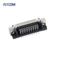 China Right Angle PCB 36 Pin SCSI Female Connector With Zinc Alloy Shell for sale