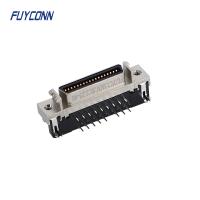 China Right Angle PCB 36 Pin SCSI Female Connector With Zinc Alloy Shell for sale