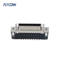 China Right Angle PCB 36 Pin SCSI Female Connector With Zinc Alloy Shell for sale