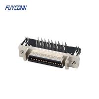 China Right Angle PCB 36 Pin SCSI Female Connector With Zinc Alloy Shell for sale