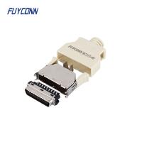 China SCSI 36 Pin Mini D Ribbon Male Solder Connector 1.27mm Pitch Brass Gold Plated for sale
