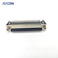 China 37Pin Female D-SUB Connector Right Angle PCB Mount with 9.4mm Pin Spacing and Lock Screws for sale