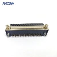 China 37Pin Female D-SUB Connector Right Angle PCB Mount with 9.4mm Pin Spacing and Lock Screws for sale