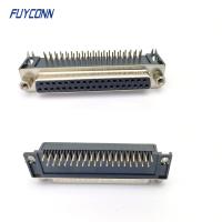 China 37Pin Female D-SUB Connector Right Angle PCB Mount with 9.4mm Pin Spacing and Lock Screws for sale