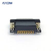 China Right Angle PCB D-SUB Connector Male Plug 15 Pin with 9.4mm Mounting Distance for Industrial Applications for sale