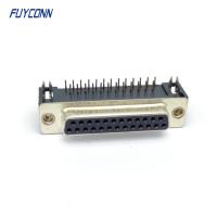 China 25-Pin Female D-SUB Right Angle PCB Connector 8.08mm Height with PBT Housing for Industrial Applications for sale