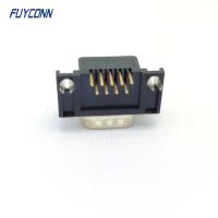 China 9 Pin Right Angle Male D-sub Connector PCB Mount 8.08mm Spacing for RS-232 Serial Communication for sale