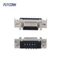 China 20pin SCSI Female Connector 1.27mm Pitch Straight PCB SCSI Connector Zinc Alloy Shell for sale