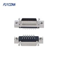 China SCSI 26pin Female MDR Connector Zinc Alloy Shell 1.27mm Pitch Right Angle for sale