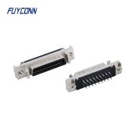 China Mini D Ribbon MDR PCB Straight Female SCSI Connector 36pin Zinc Alloy Shell for sale