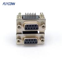 China Female to Female D-SUB Connector Twins 9pin 15pin 25pin 37pin Right Angle PBT for sale