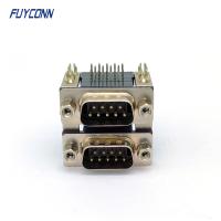 China Male to Male D SUB Connector 9 15 25 37 Pin Twins DB Right Angle PBT for sale