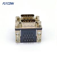 China Male to Male D SUB Connector 9 15 25 37 Pin Twins DB Right Angle PBT for sale