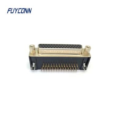 China High Density Right Angle PCB D-SUB Connector 15 26 44 62 Pin Female for sale