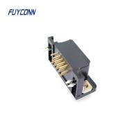 China 15/26/44/62 Pin High Density D-SUB Male Connector with 8.89mm Shell and Right Angle PCB Mount for sale