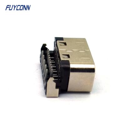 China 0.4mm Lower Profile D-SUB Connector Right Angle PCB 15 Pin Female VGA for sale