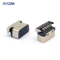 China Lower Profile D-SUB Connectors Right Angle PCB 15 Pin Female VGA for sale