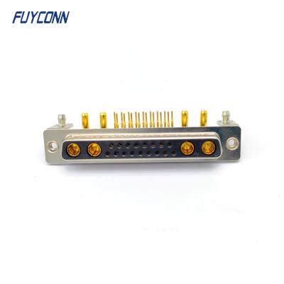 China 21W4 Power PCB Right Angle D-Sub Connector 21 Pin Female High Current for sale