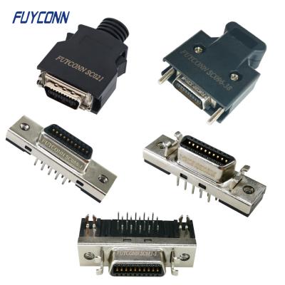 China PBT Insulation SCSI MDR Connector Female Male 1.27mm Pitch 20pin 1A 500V for sale