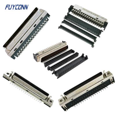 China 68pin SCSI MDR Connector PCB Solder Cup IDC Crimp 1.27mm Pitch Female Male for sale
