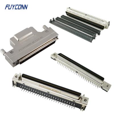 China 100pin SCSI MDR Connector PCB Solder Cup IDC Crimp 1.27mm Pitch Female Male for sale