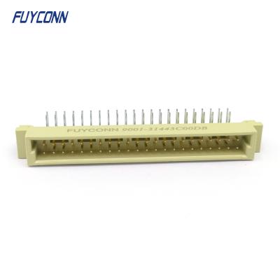 China DIN41612 44Pin PCB Right Angle Male Connector 2 Rows 2.54mm Pitch 9001 Series for sale