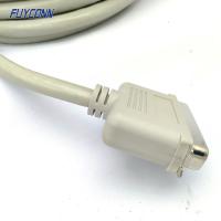 China IEEE-1284 50-Pin Centronics Parallel Printer Cable - 25-Pair Male to Male Solder Cup Connector with 90° Metal Cover for sale