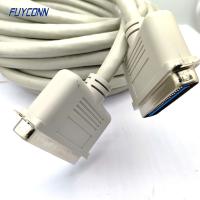 China IEEE-1284 50-Pin Centronics Parallel Printer Cable - 25-Pair Male to Male Solder Cup Connector with 90° Metal Cover for sale