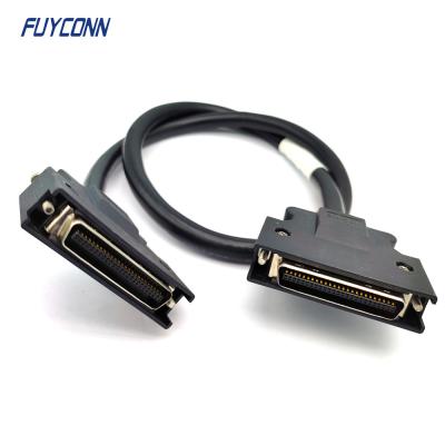 China 50P-50P SCSI Cable Assembly MD50 Male to Male 1.27mm Pitch Solder Cup Connector for sale