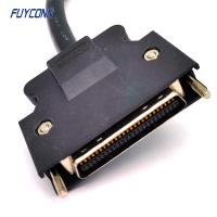 China 50P-50P SCSI Cable Assembly MD50 Male to Male 1.27mm Pitch Solder Cup Connector for sale