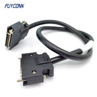 China 50P-50P SCSI Cable Assembly MD50 Male to Male 1.27mm Pitch Solder Cup Connector for sale