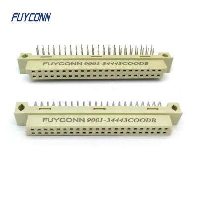 China DIN 41612 Connector 2 Rows 44 Pin PCB Right Angle Female Eurocard 2.54mm Pitch for sale