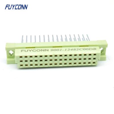 China DIN 41612 Connector 48 Pin 3 Row Female Straight PCB 15mm Terminal 2.54mm Pitch for sale