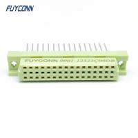 China DIN41612 32Pin 3 Row Female PCB Straight Connector 17mm Terminal for sale