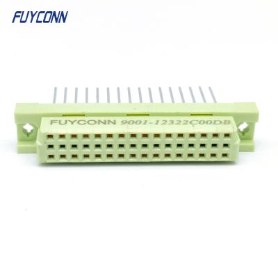 China DIN41612 32Pin 3 Row Female PCB Straight Connector 17mm Terminal for sale