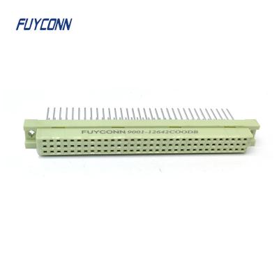 China DIN41612 Connector 3 Rows 64 Pin Female Straight PCB 25mm Terminal Length for sale