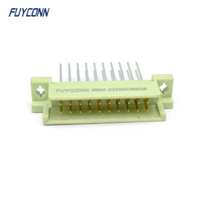 China DIN41612 Male Connector 2 Rows 20 Pin 13mm Terminal Eurocard PCB Straight for sale