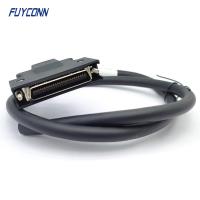 China 50-Pin SCSI Cable Assembly with DM50 Male Connector, 22 Wires, 1.27mm Pitch for High-Speed Data Transfer for sale
