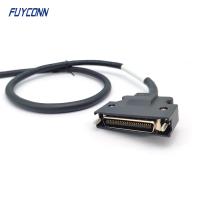China 50-Pin SCSI Cable Assembly with DM50 Male Connector, 22 Wires, 1.27mm Pitch for High-Speed Data Transfer for sale
