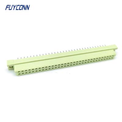 China DIN41612 Connector 2 Rows 64 Pin PCB Female Eurocard 2.54mm Pitch with Harpoon for sale