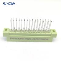 China DIN41612 32 Pin Male Connector 2x16P Press Pin 15mm Terminals PCB Straight 2.54mm Pitch for sale
