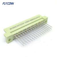 China DIN41612 32 Pin Male Connector 2x16P Press Pin 15mm Terminals PCB Straight 2.54mm Pitch for sale