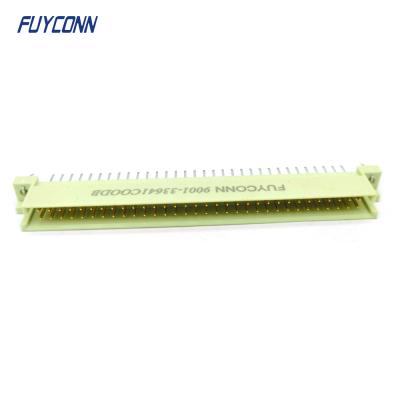 China DIN41612 Male Connector 64 Pin Straight PCB 2 Rows 2x32 Pin Eurocard Connector with Harpoon for sale