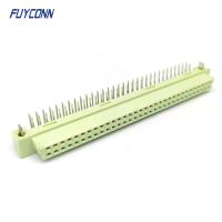 China Angled DIN 41612 Female Connector 2 Rows 64 Pin 2.54mm Pitch PCB Connector for sale