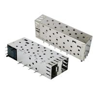 China 2x1 Ports SFP Female Connector 40 Pin Press-Fit PCB Mount with 500V Withstanding Voltage and -55°C to +105°C Operating Range for sale