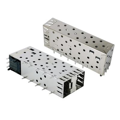 China 2x1 Ports SFP Female Connector 40 Pin Press-Fit PCB Mount with 500V Withstanding Voltage and -55°C to +105°C Operating Range for sale