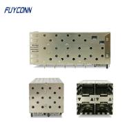 China 2x2 Ports 80Pin Female SFP Connector with Light Pipe - 1AMP Current Rating, -55°C to +105°C Operating Range for sale